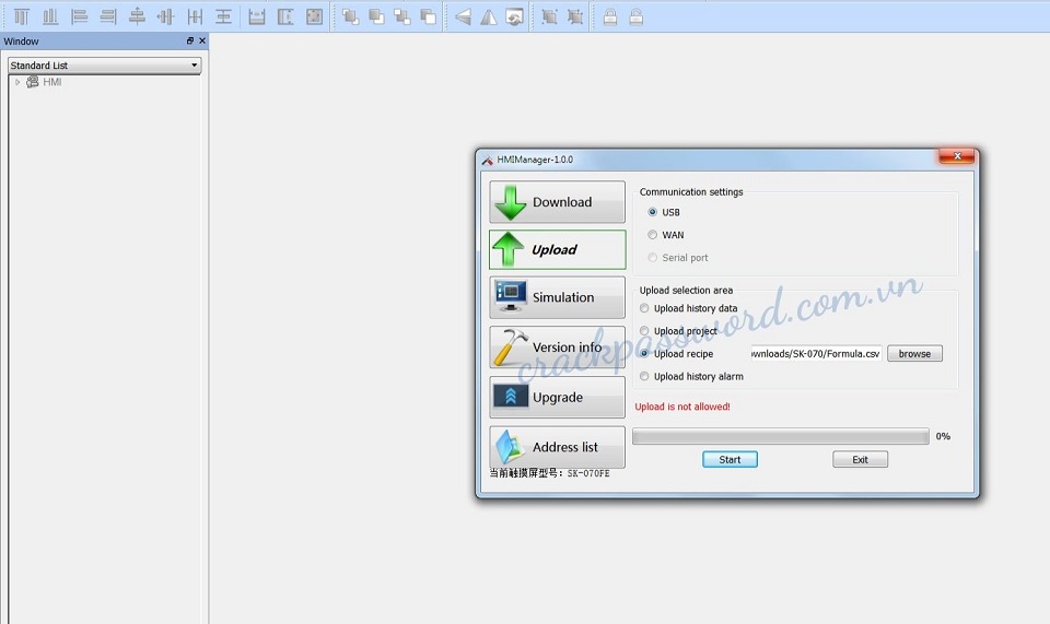 Unlock HMI Samkoon SK-070FE - Thịnh Tâm Phát